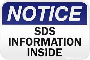 Amazon.com: OSHA Notice Sds Information Inside Sign, 12x18 Inches, 3M ...