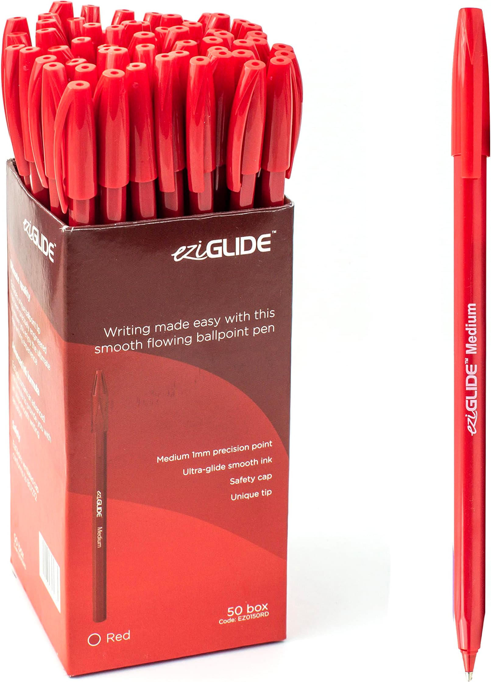 Cello Ballpoint Red Pen, Pack of 12 Ballpoint Pens, Smooth Writing ...