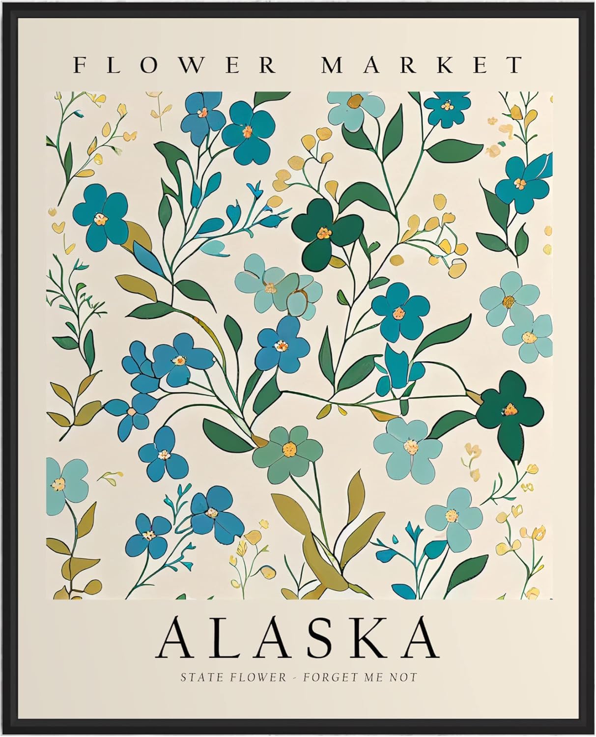 Amazon.com: Alaska Art Print, Alaska Poster Wall art Decor, Alaska ...