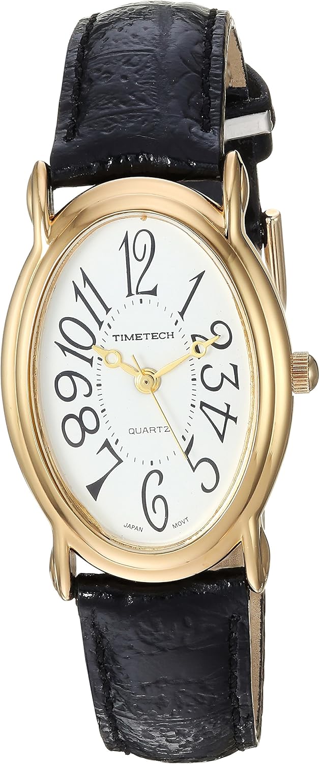Amazon.com: TIMETECH Women's Easy Reader Watch White dial Black strap : Timetech: Clothing ...