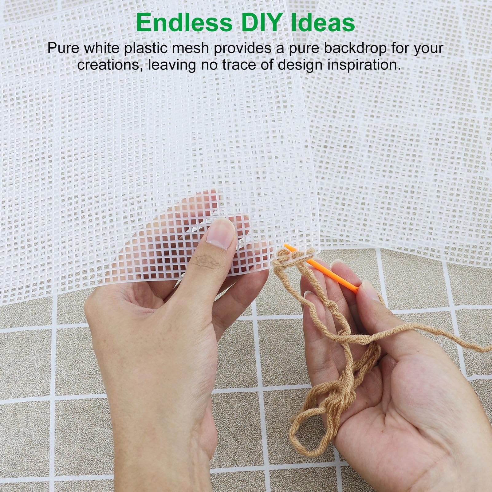 5 Pieces 5 Count Plastic Mesh Canvas Sheets for Embroidery, Plastic ...