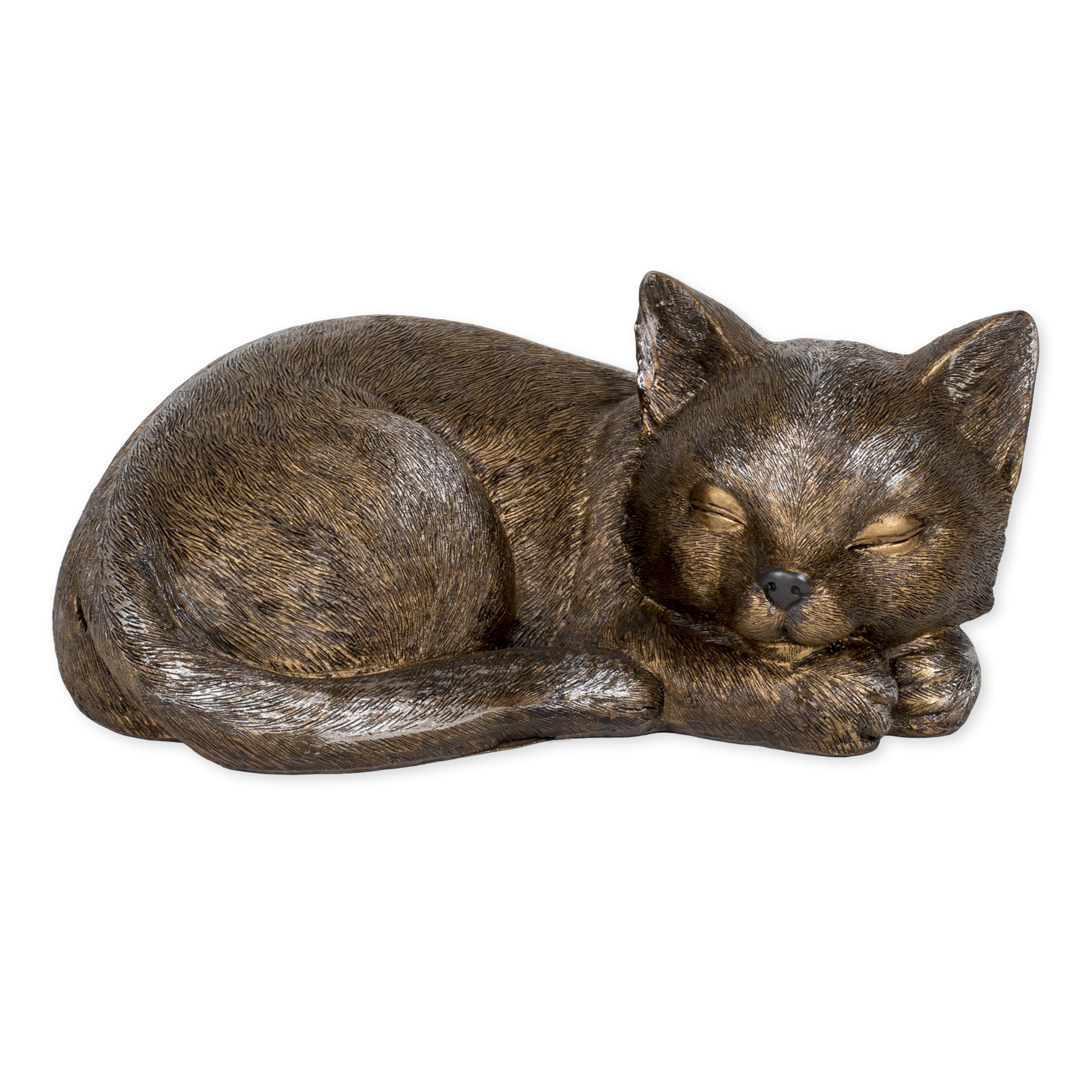 Amazon.com: Roman Garden - Bronze Sleeping Cat Statue, 3.5H, Garden ...
