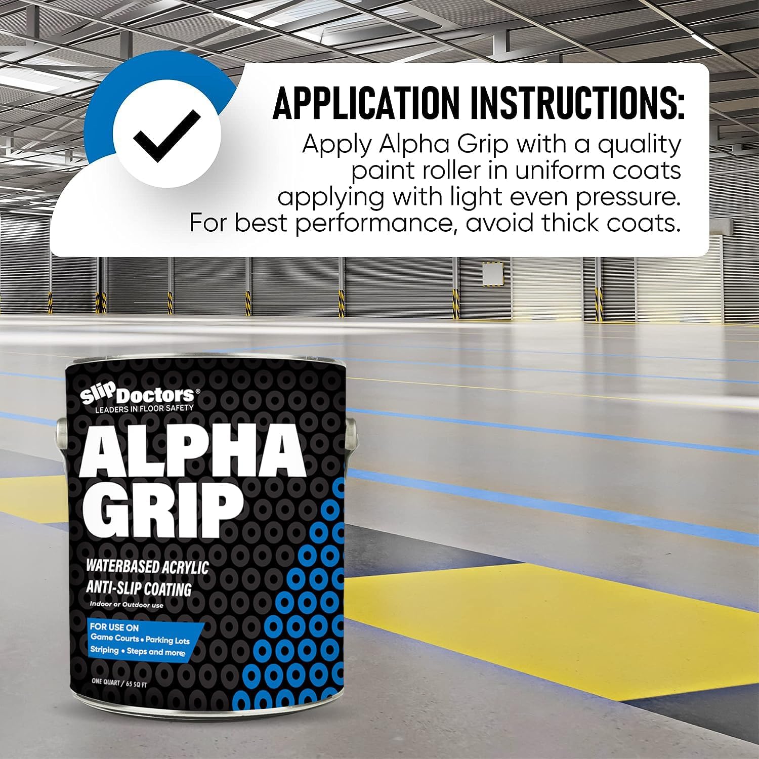 Garage Floor Paint Alpha Grip Non-Slip Paint For Concrete & Asphalt ...