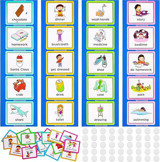 Amazon.com : 98 Pieces Visual Schedule for Kids Autism Routine Chart ...
