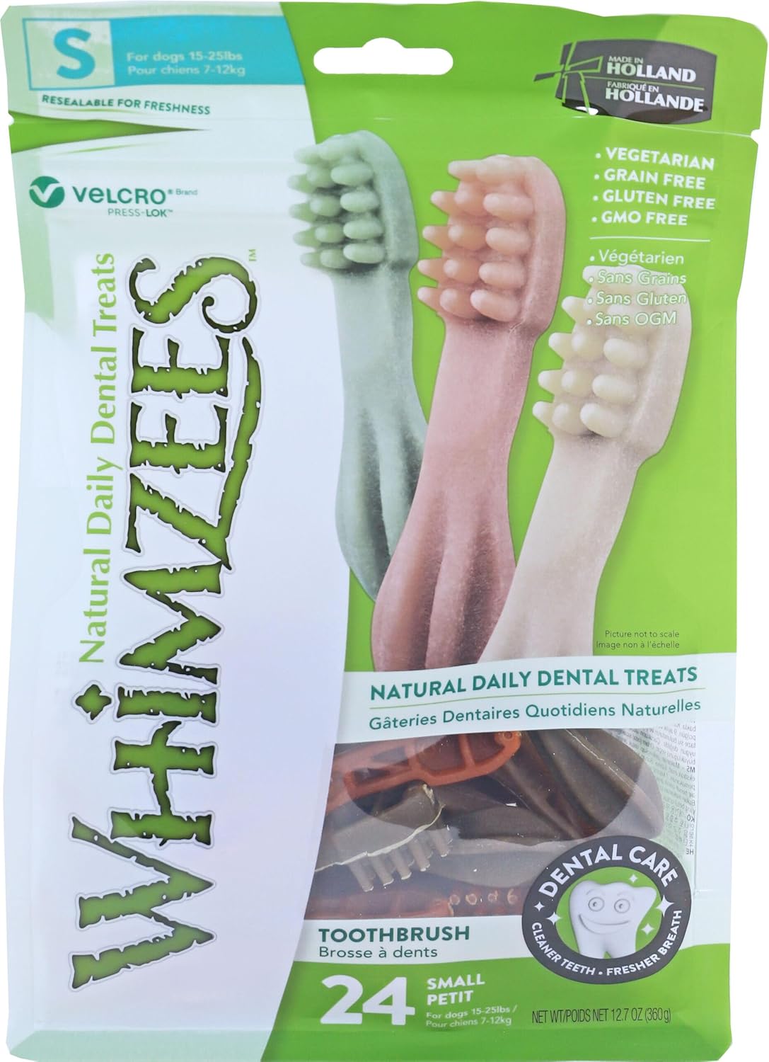 WHIMZEES Toothbrush Star Dental Treat Bag of 24, 24 Count Small ...