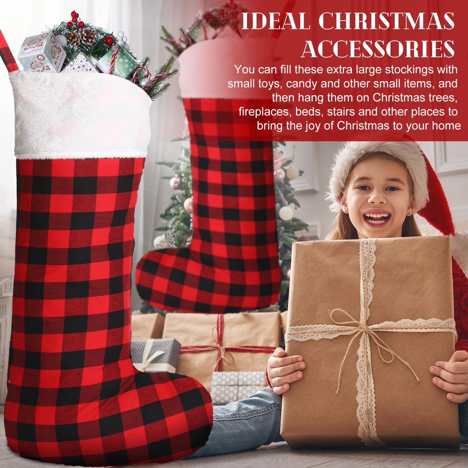 Snapklik.com : Seematn 2 Pcs 43 Inches Jumbo Christmas Stockings Extra ...