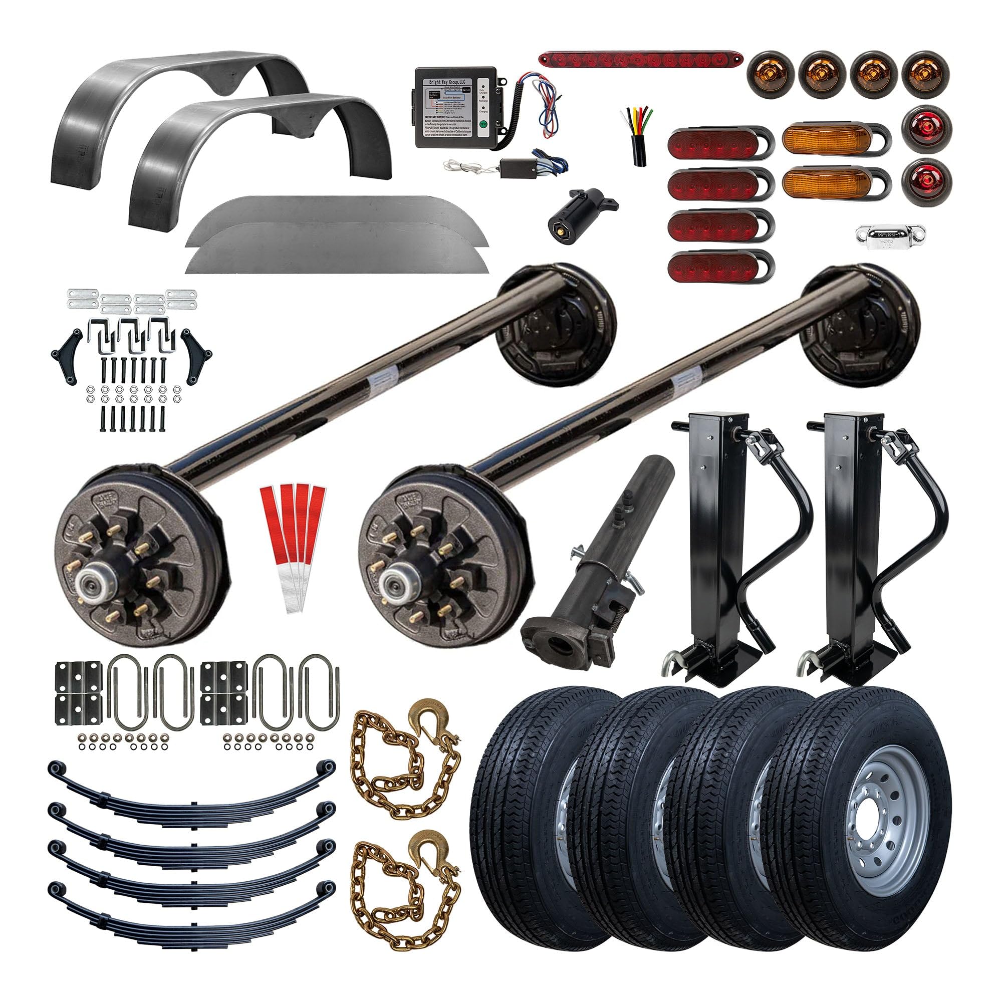 Amazon.com: The Trailer Parts Outlet - 7000 lb TK Tandem Axle Gooseneck ...