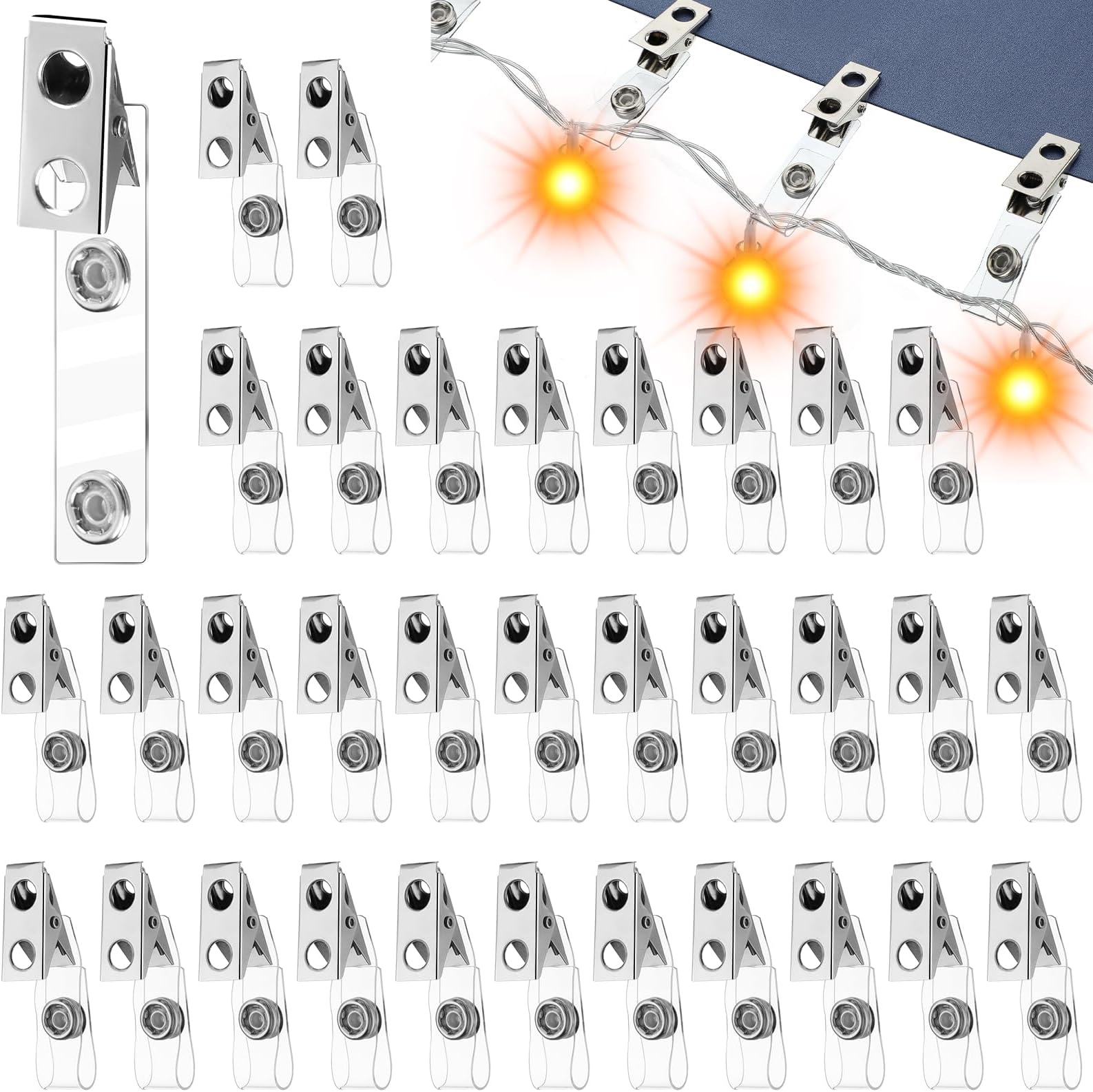 Amazon.com: Chivertion 50 Pcs Shingle Light Clips with Clear PVC Straps ...