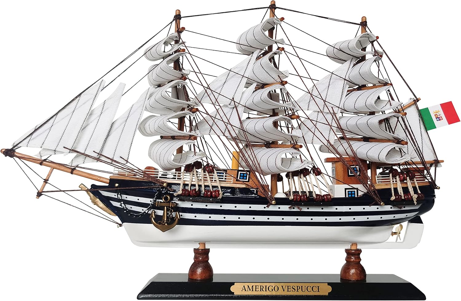 SAILINGSTORY Wooden Model Ship Amerigo Vespucci 1/300 Scale Replica ...