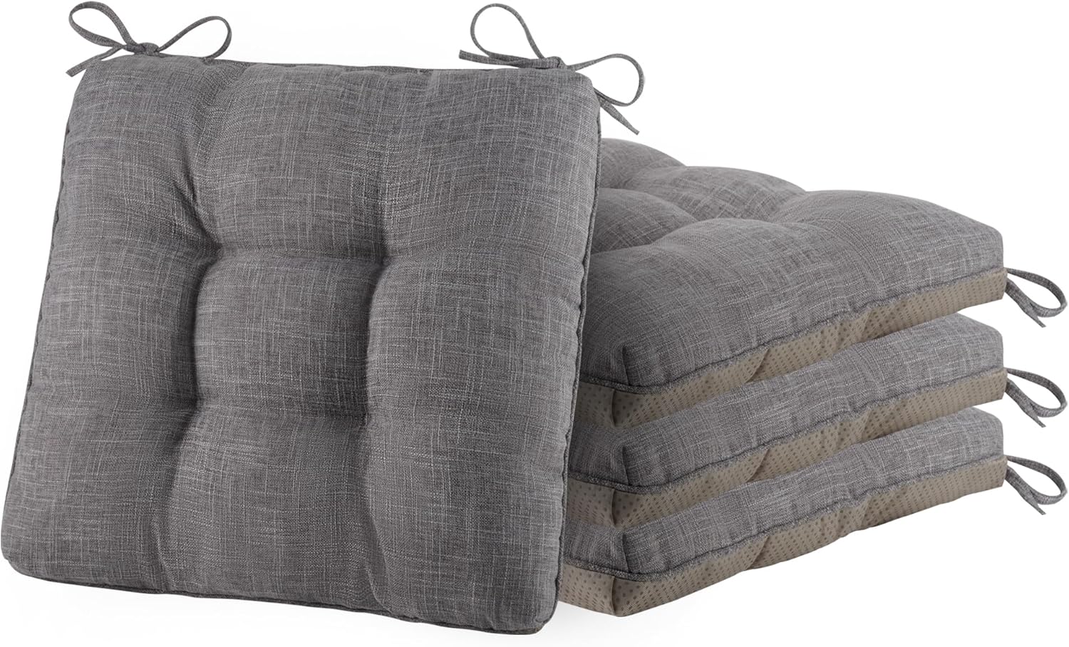 Amazon.com: ELFJOY Kitchen Chair Cushions Set of 4 Textured Chair ...