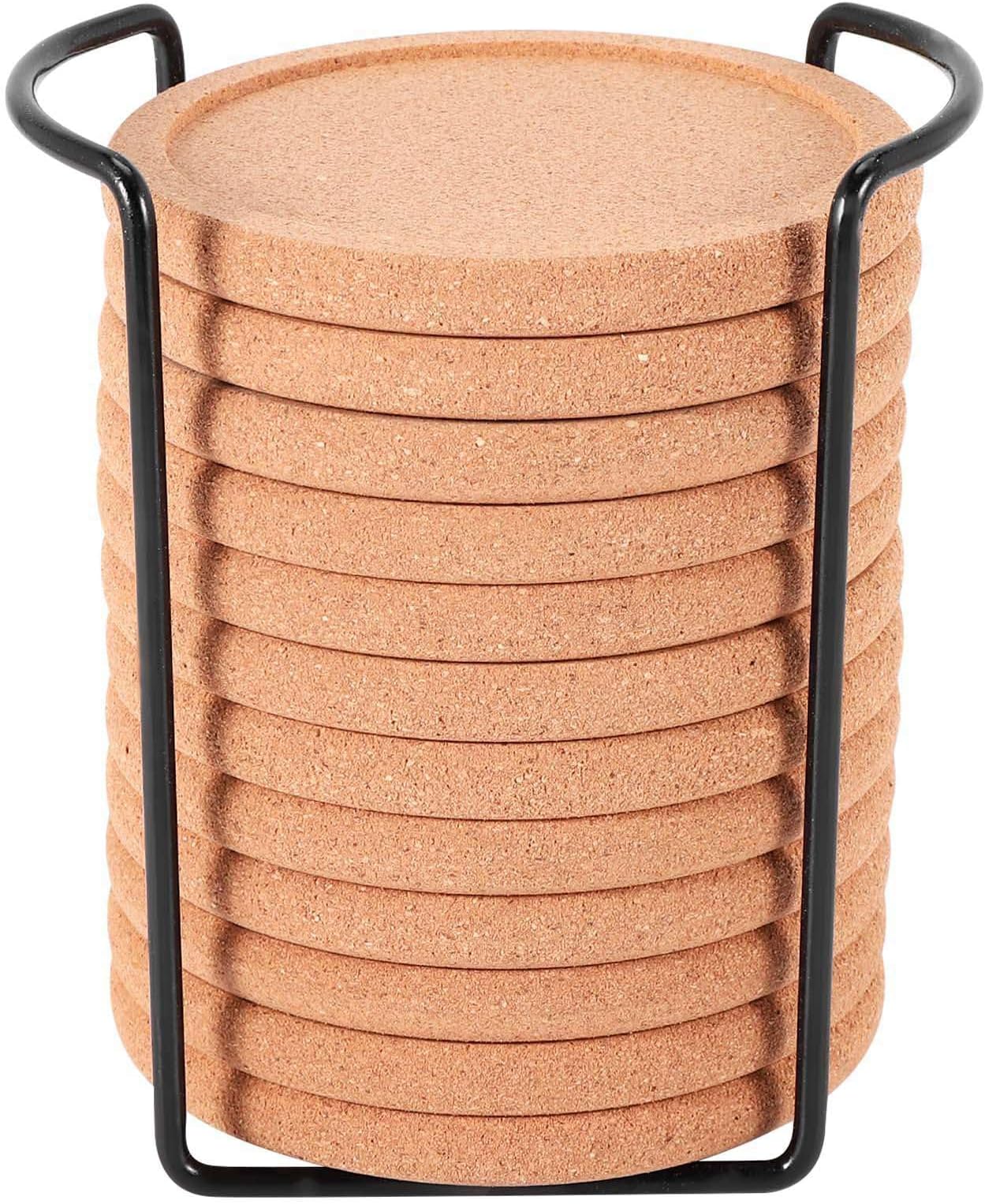 Ikea 365+ Cork Coasters with Deep Groove Insert 4 (10cm), Protect ...