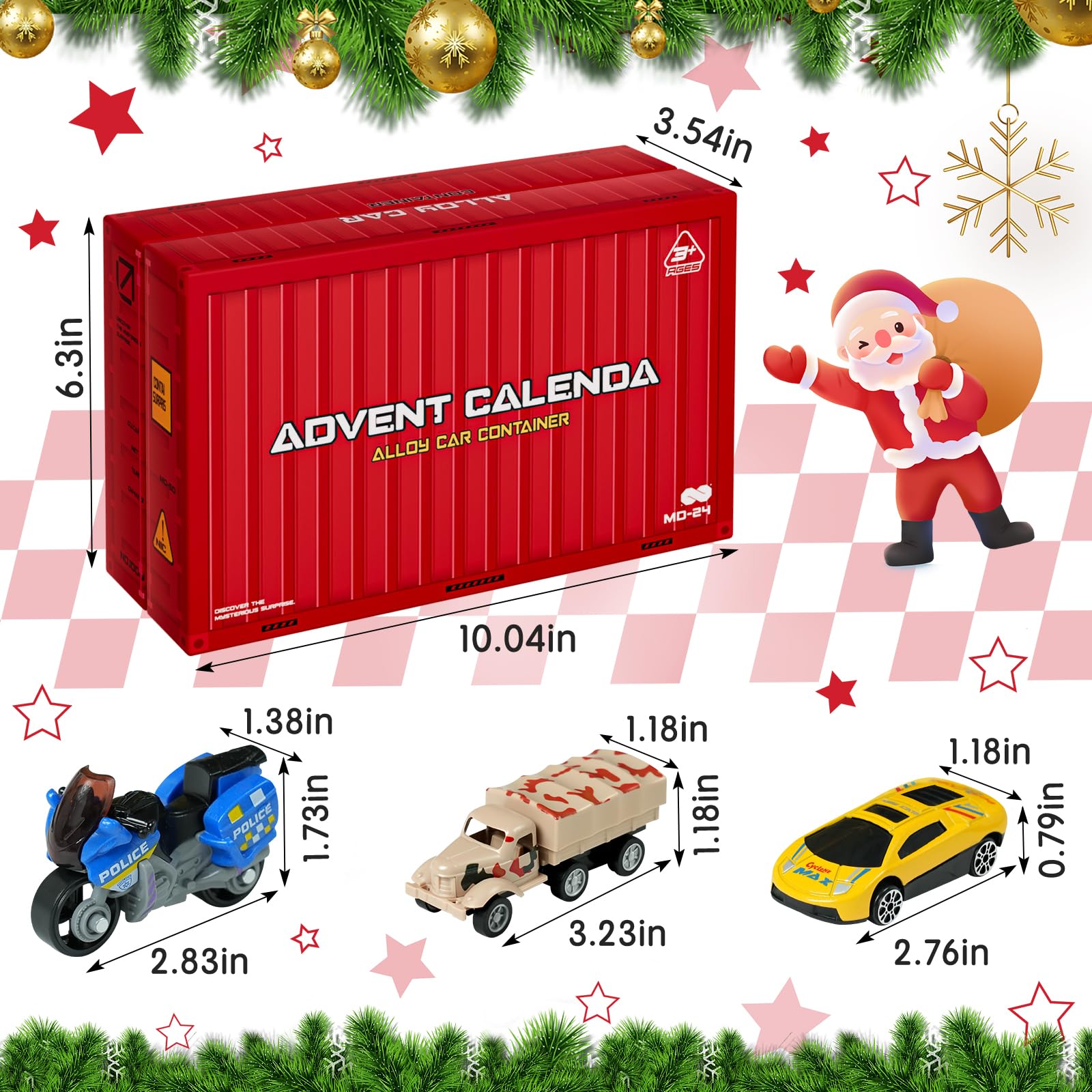 Advent Calendar Toy Cars Car Advent Calendar For Kids Set Of 24 Kids ...