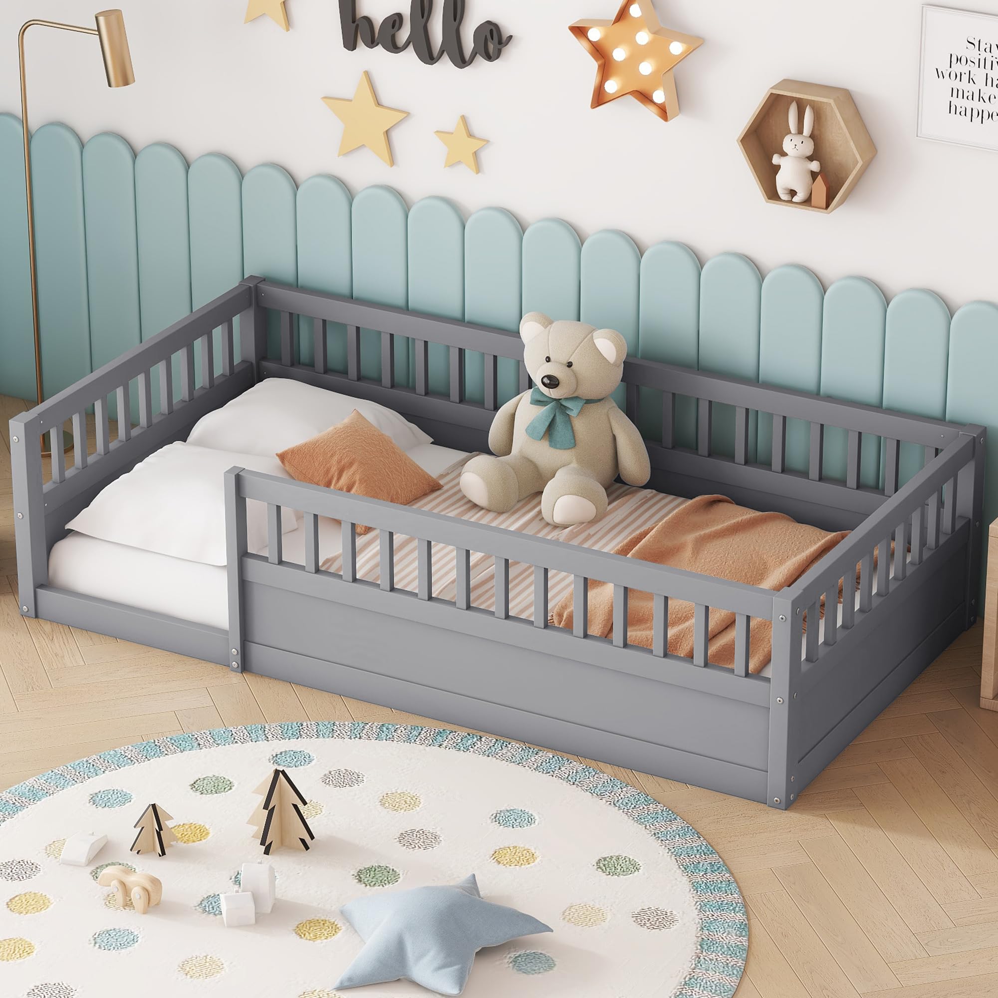 Snapklik.com : Ball & Cast Twin Size Montessori Floor Bed