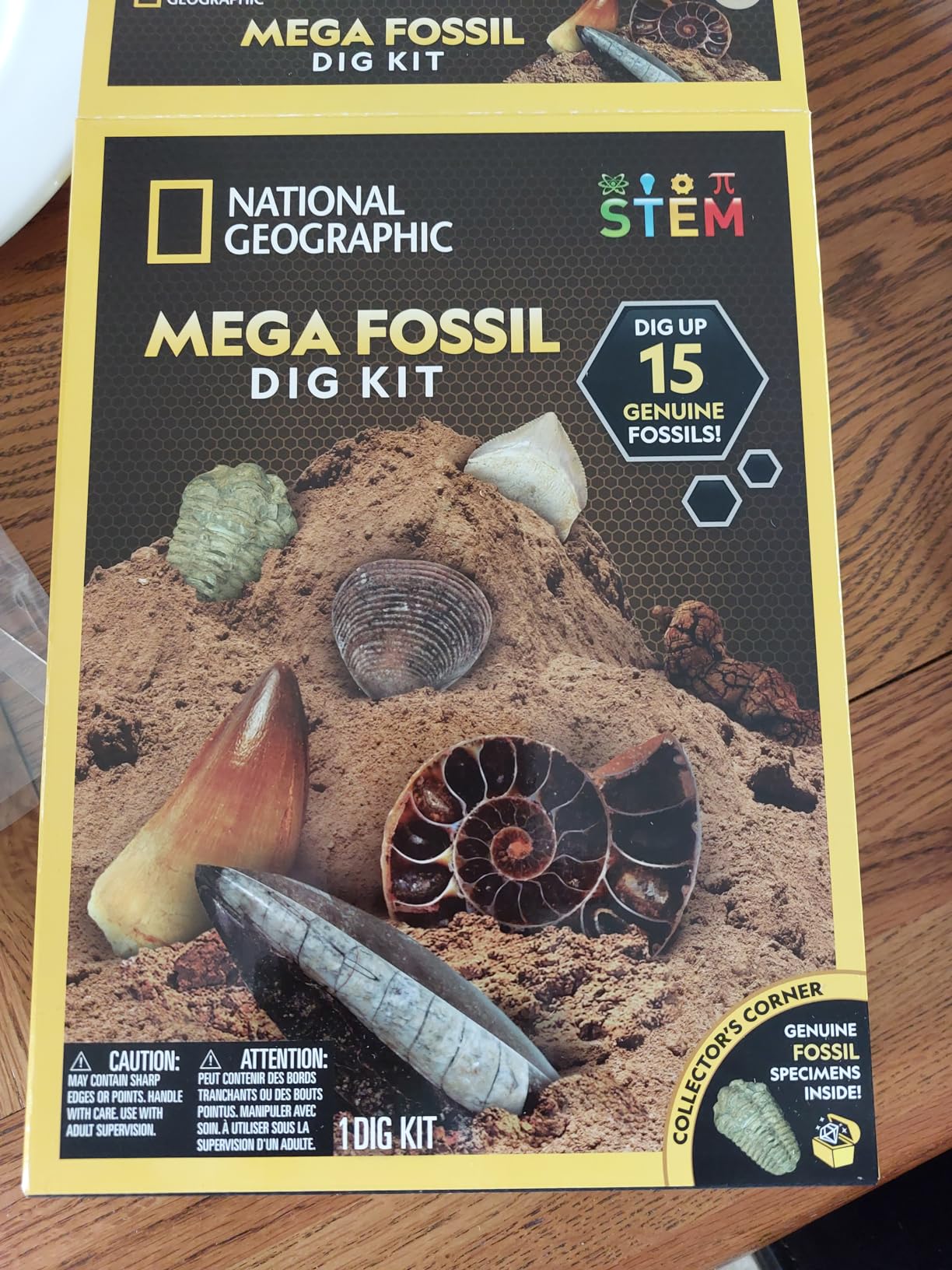 National Geographic Mega Fossil Dig Kit - Excavate 15 Genuine ...