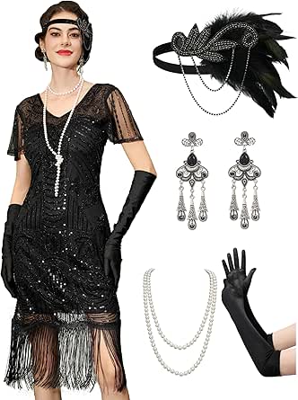 Amazon.com: YESSA Flapper Dresses for Women - 1920s Great Gatsby ...