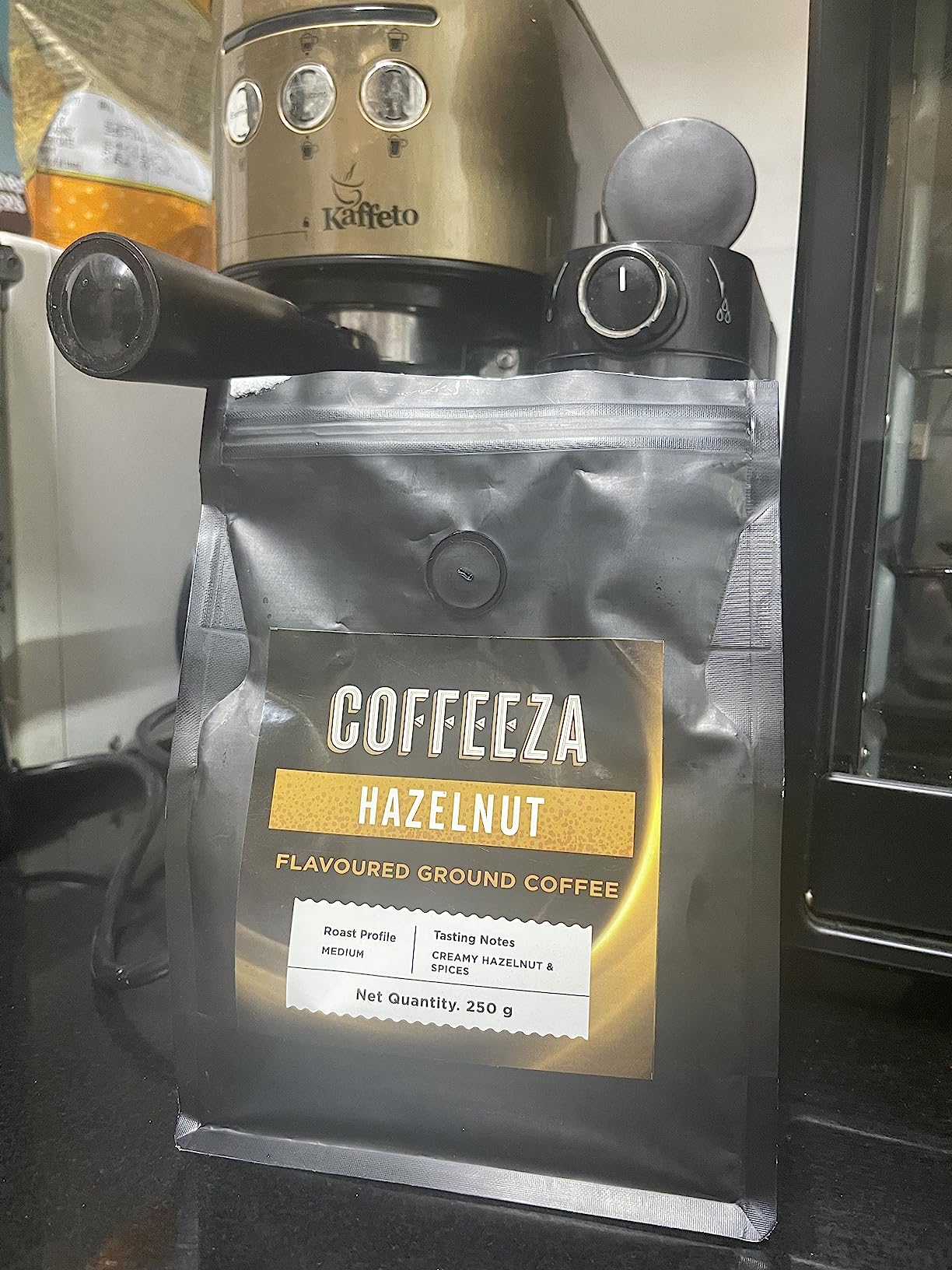 COFFEEZA Hazelnut Flavoured Ground Coffee Powder | Fine Grind (Espresso ...