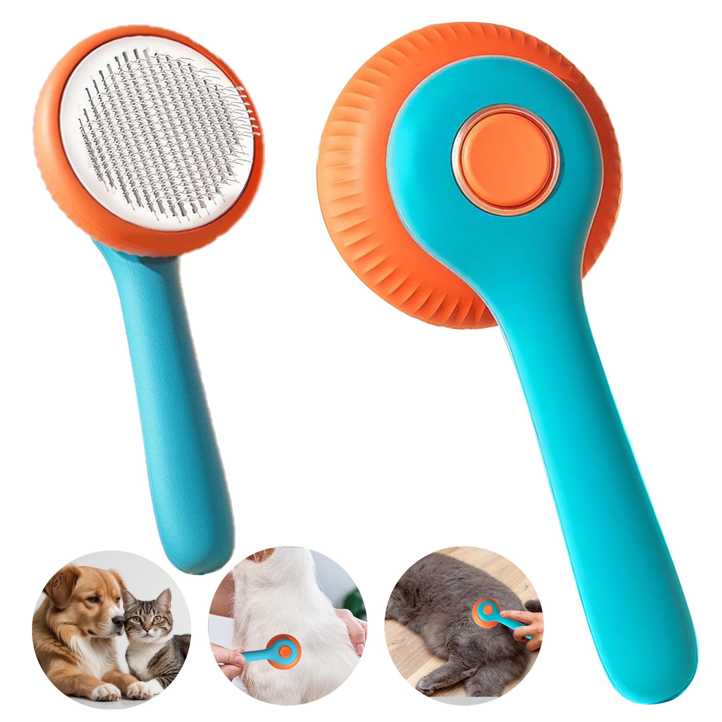 How To Use ReNu Cat Brush 3-in-1 Self-Cleaning Pet Grooming Brush ...