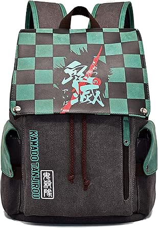 HAMIQI Japanese Anime Backpack Cosplay Demon Slayer Schoolbag ...