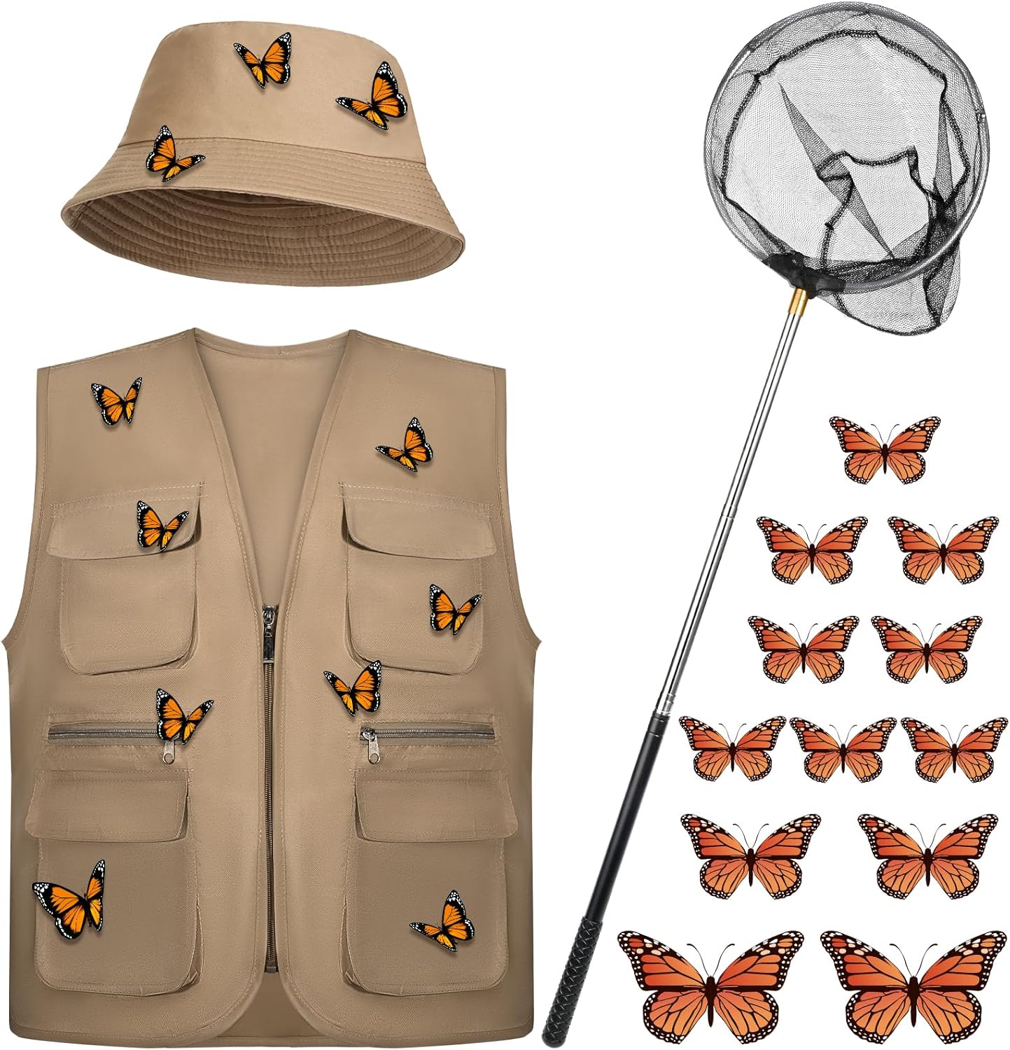 Amazon.com: JcHrmers 4 Pcs Halloween Butterfly Catcher Costume Include ...