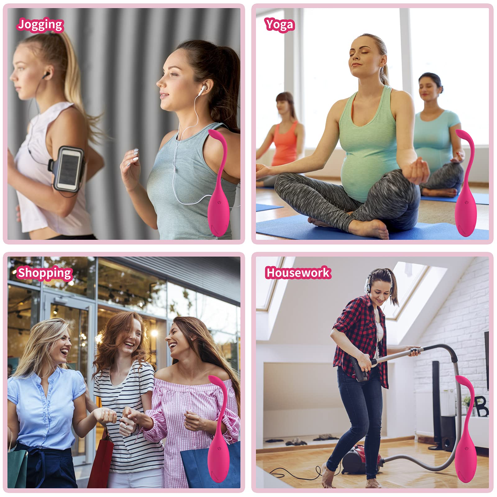 Silicon Pelvic Exercise Trainer,10 Meters Remote Control,16 Modes ...