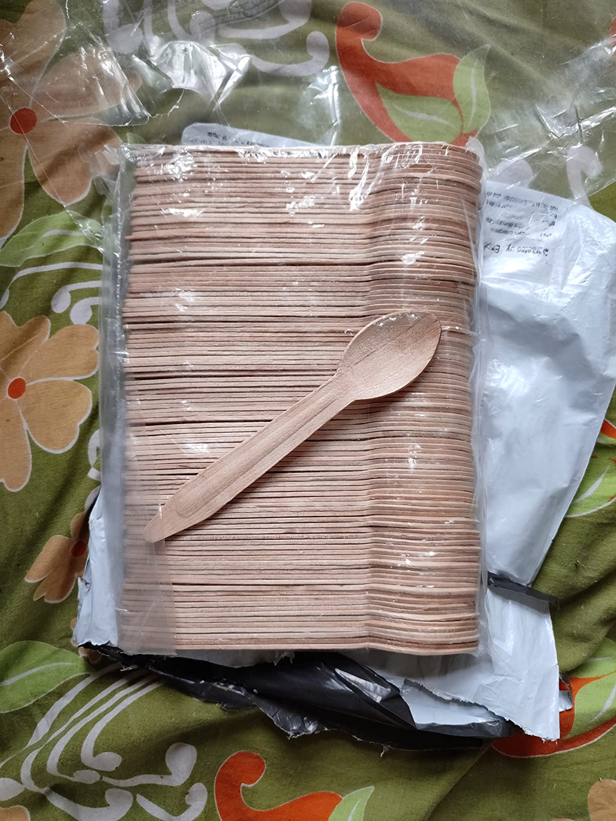 G 1 Disposable Wooden Spoon Square end 95 mm | Mini Taster Spoon | Ice ...