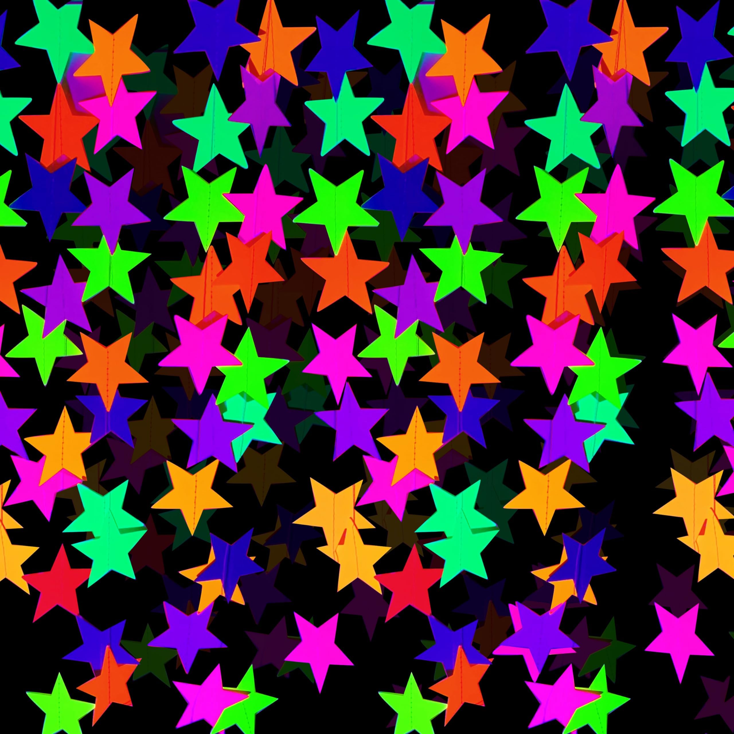 Amazon.com: 400ft Glow in The Dark Neon Streamers Garlands Kit,UV Black ...