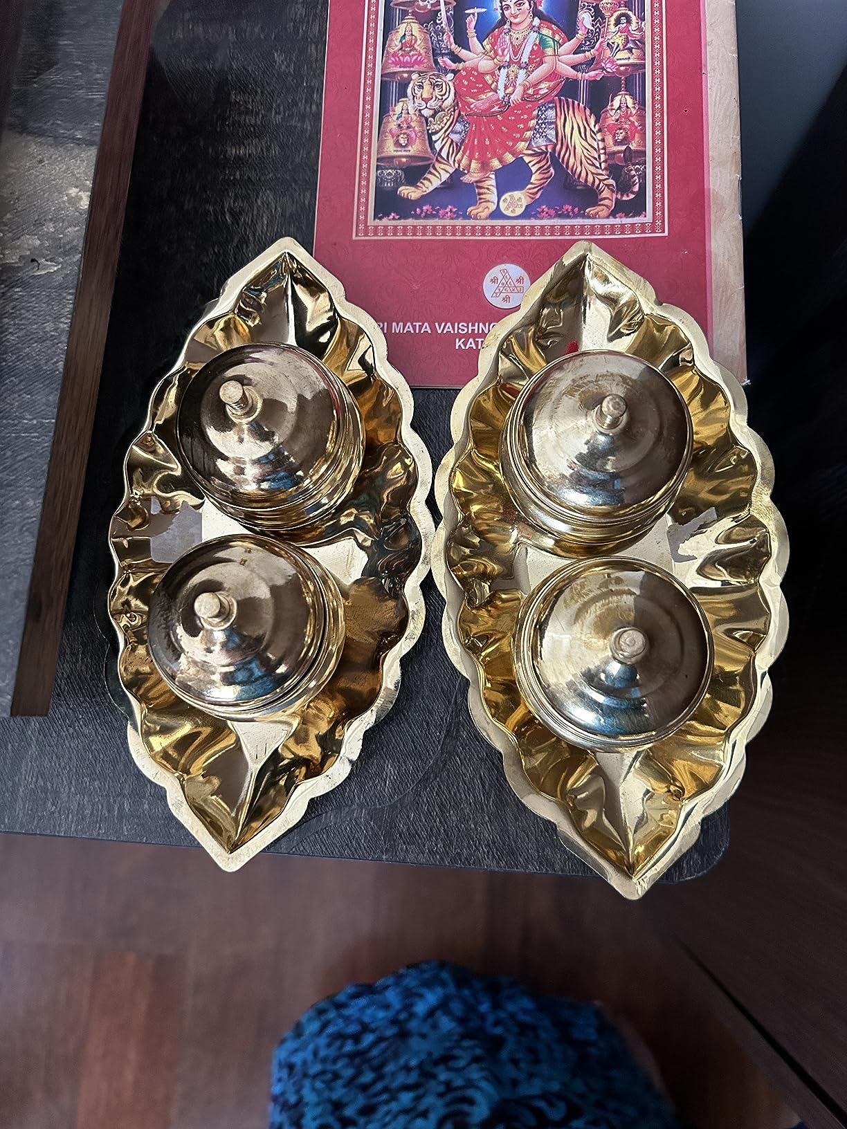 Buy RAMA METAL Brass KUMKUM/SINDOOR/HALDI/CHANDAN Box Online at Low ...