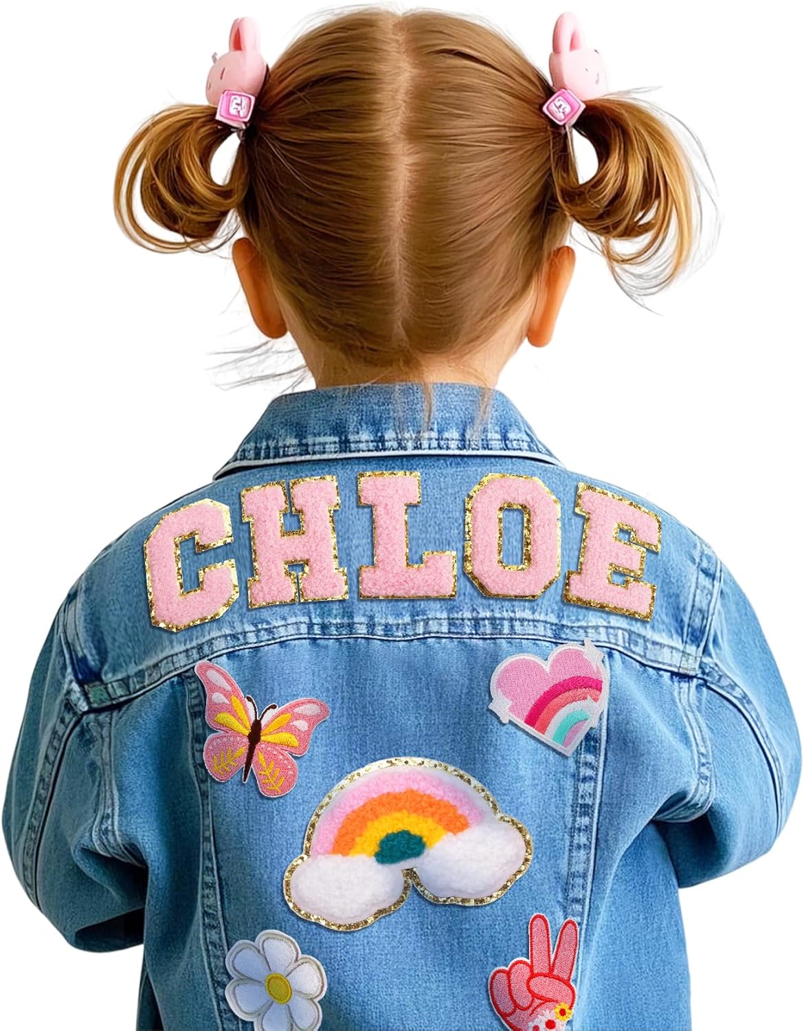 Personalized Kids Patch Denim Jacket with Names | Custom Easter Toddler ...