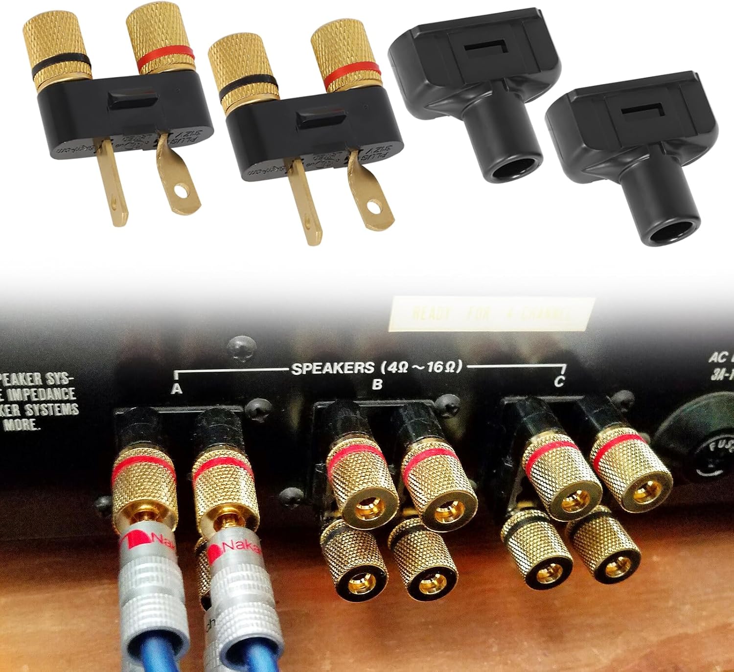 Amazon.com: MOTOQUEEN Pioneer Speaker Wire Connectors with Terminals ...