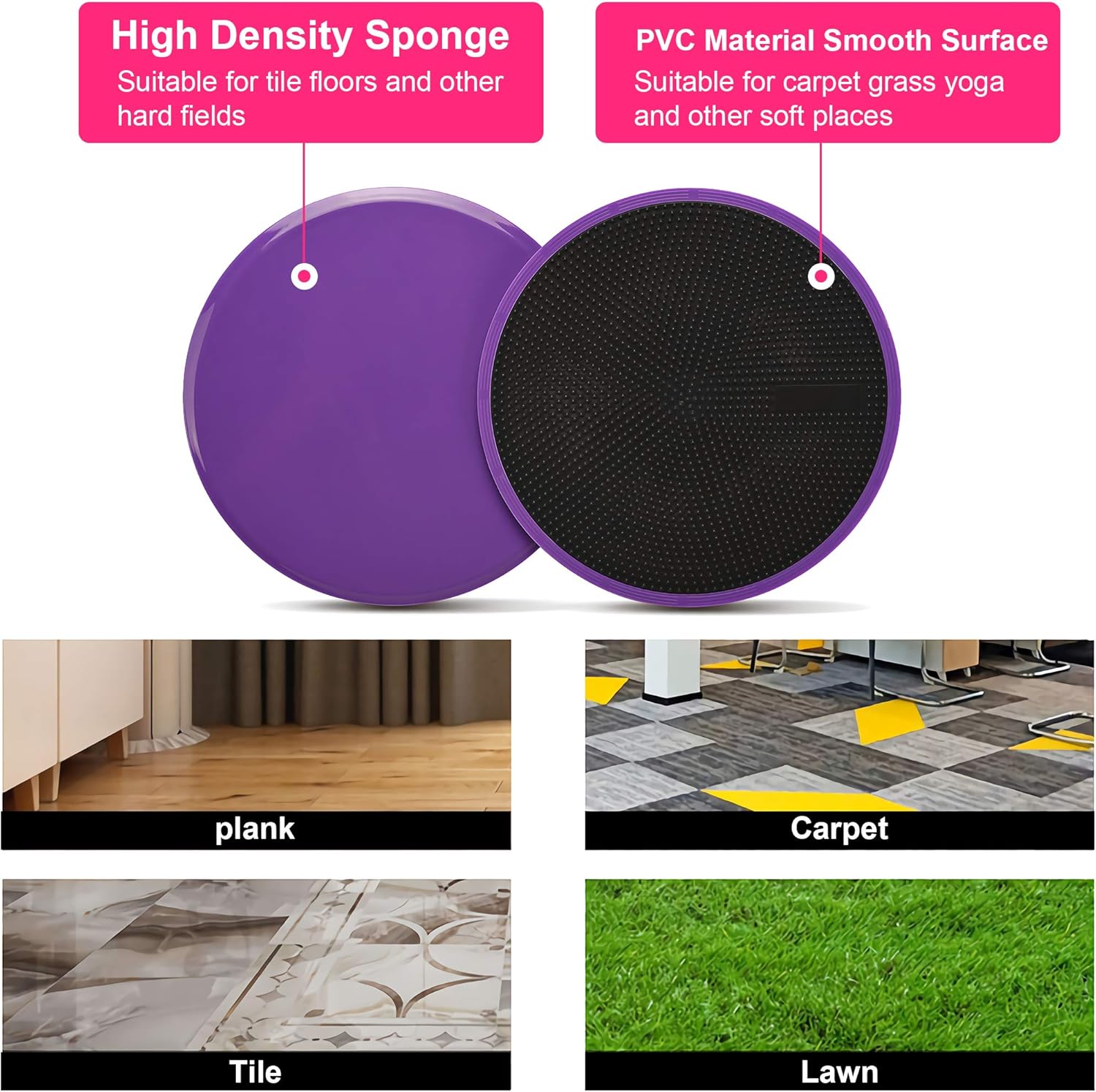 Dual Core Sliders for Work Out On Wood Floor and Cerami, Best Sized Non ...