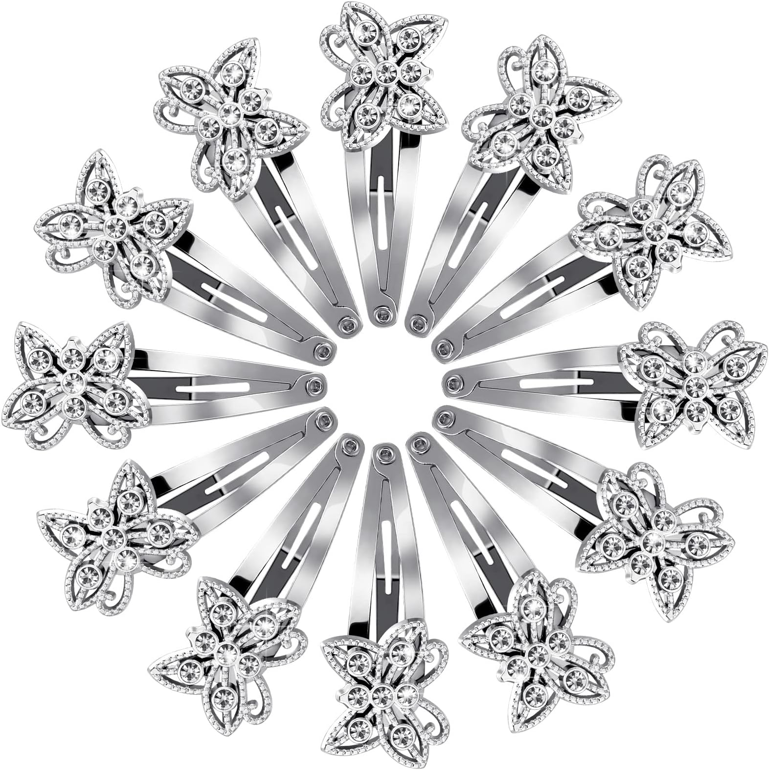 Amazon.com : minihope snap hair clips for women, snap clips for grils ...