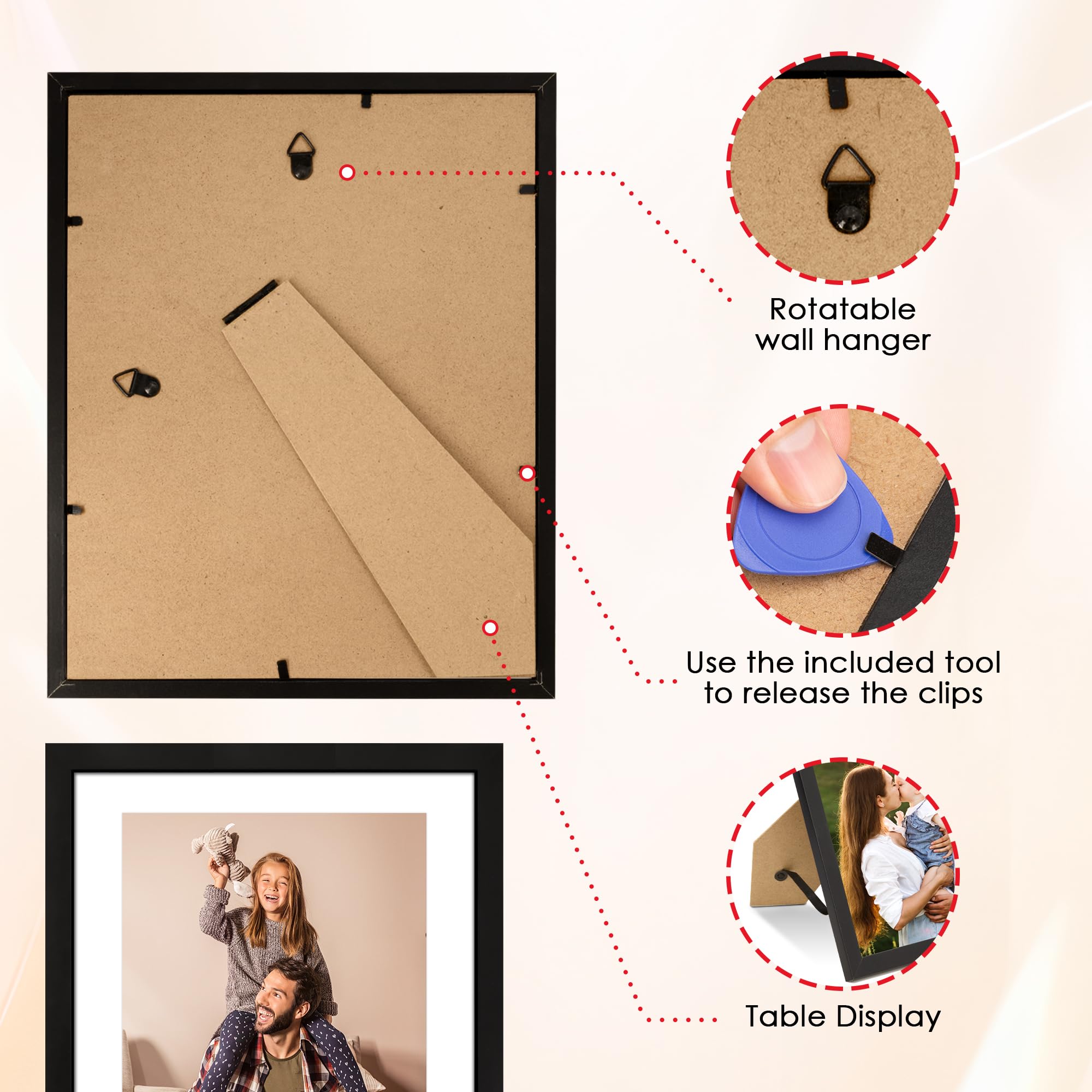 Snapklik.com : FIXSMITH 10 Pack Picture Frames Collage Wall Decor For ...