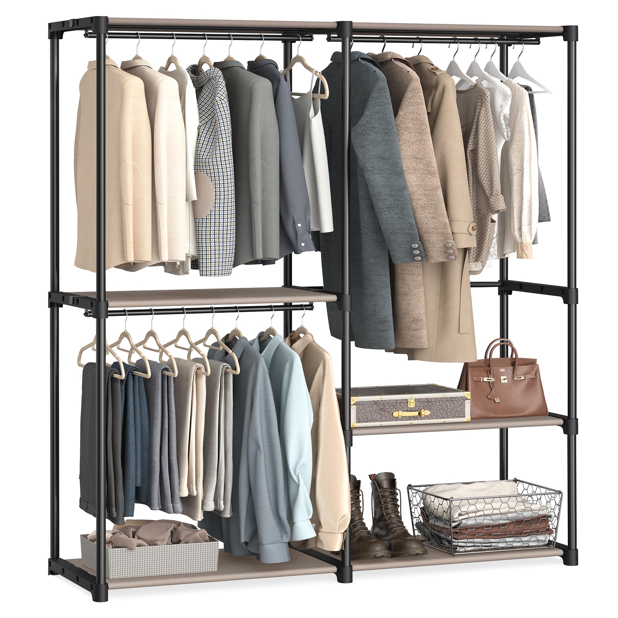 SONGMICS Portable Closet, Freestanding Closet Organizer, Clothes Rack ...