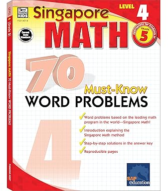 Singapore Math – 70 Must-Know Word Problems Workbook for 5th Grade Math ...