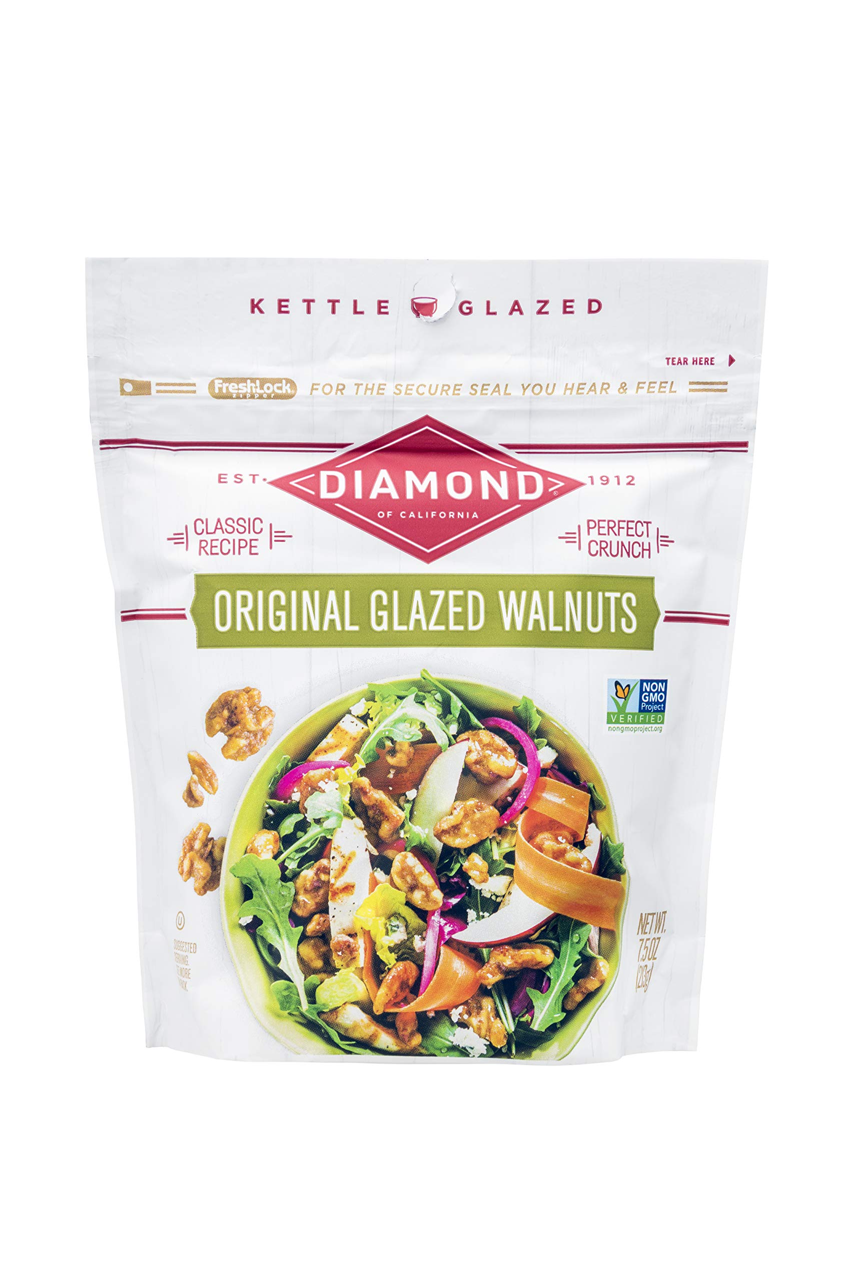 Amazon.com: Diamond of California Original Glazed Walnuts 7.5 oz - 1unit