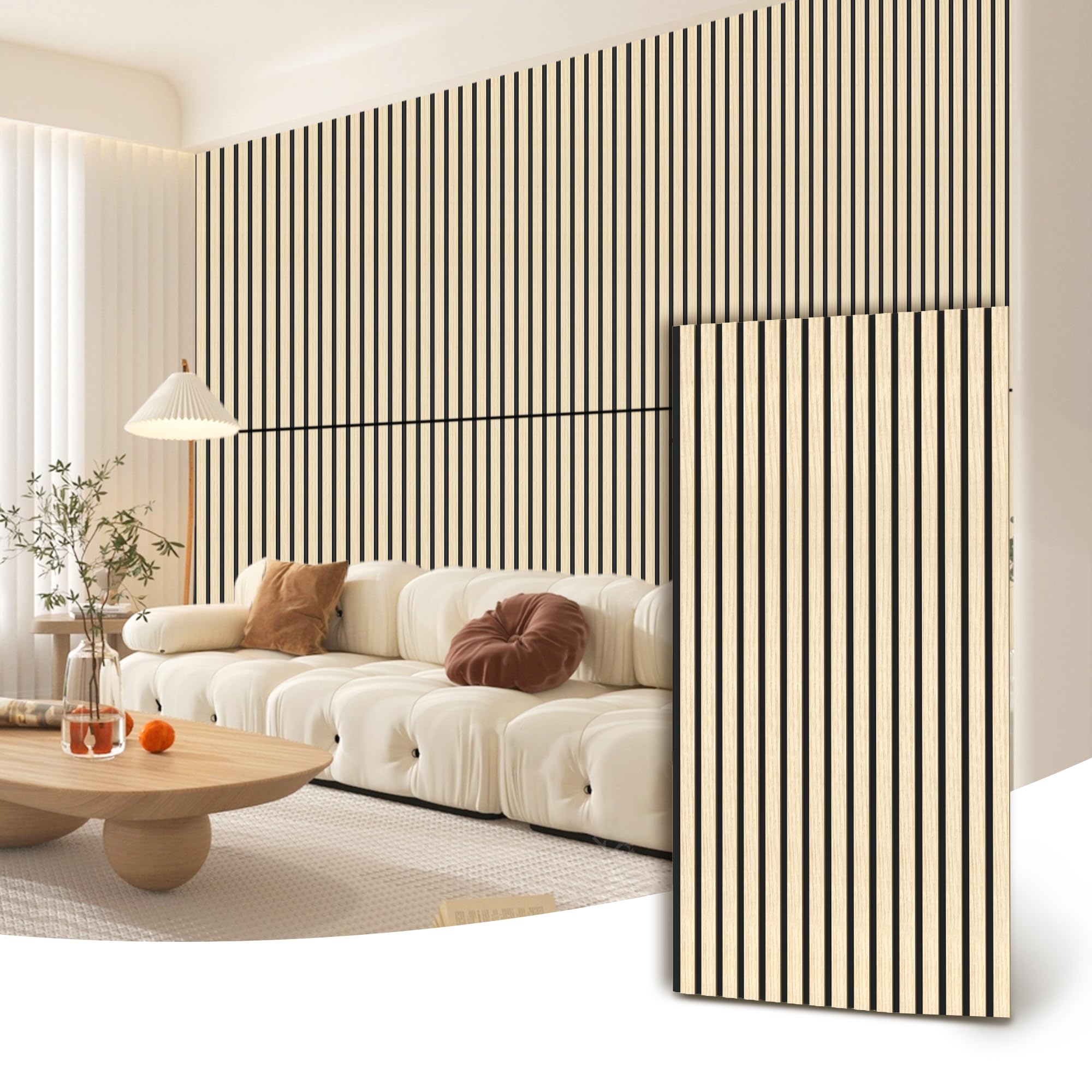 Amazon.com: RITOLLO Wood Slat Wall Panel | 2 Pcs Soundproof Wall Panels ...