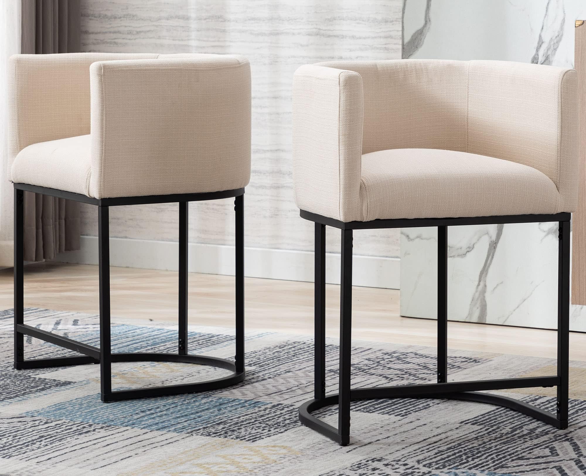 Amazon.com: Riknuxi Counter 25" Height Bar Stools Set of 2, Modern ...