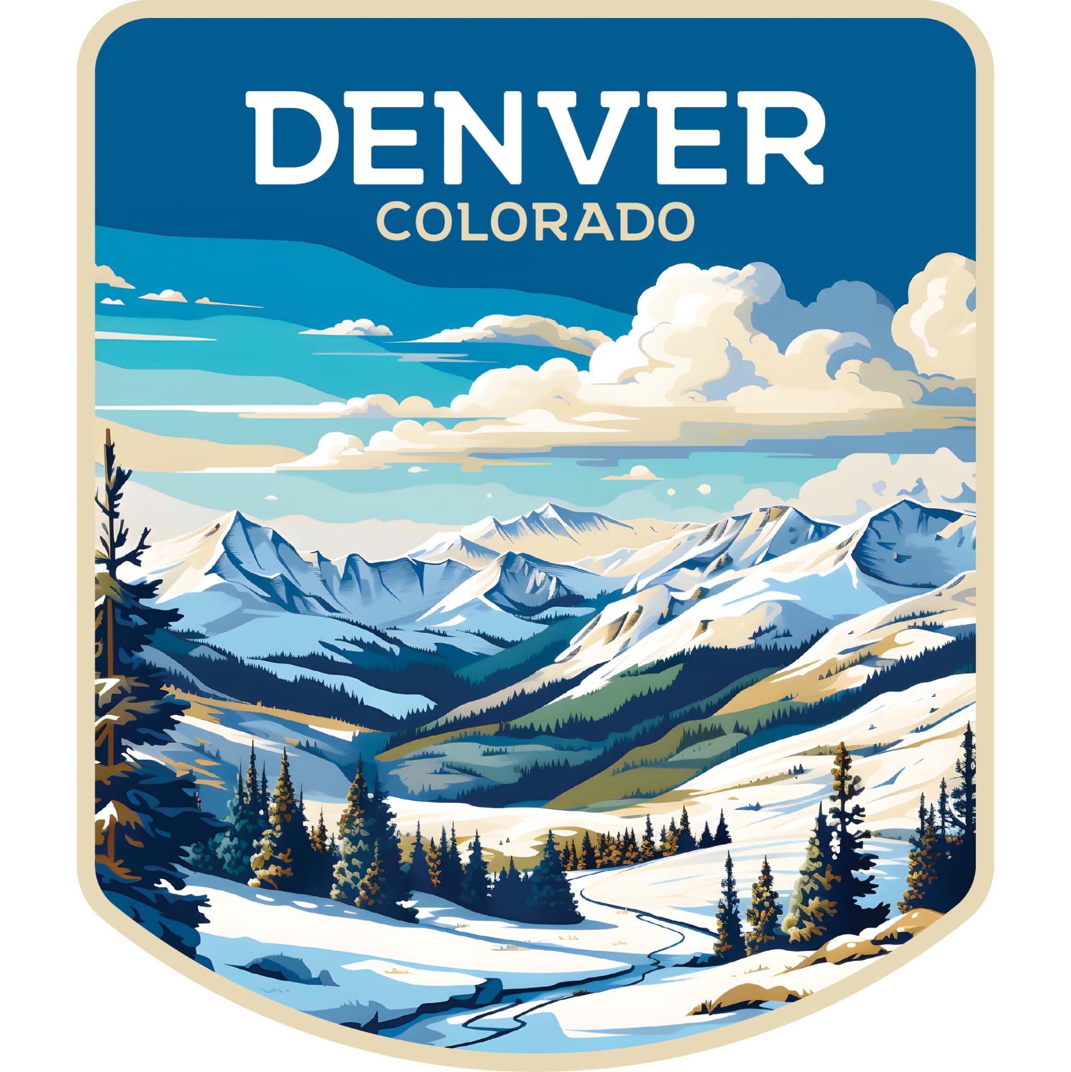 Amazon.com: Denver Colorado Design B Souvenir Fridge Magnet 4-Inch ...