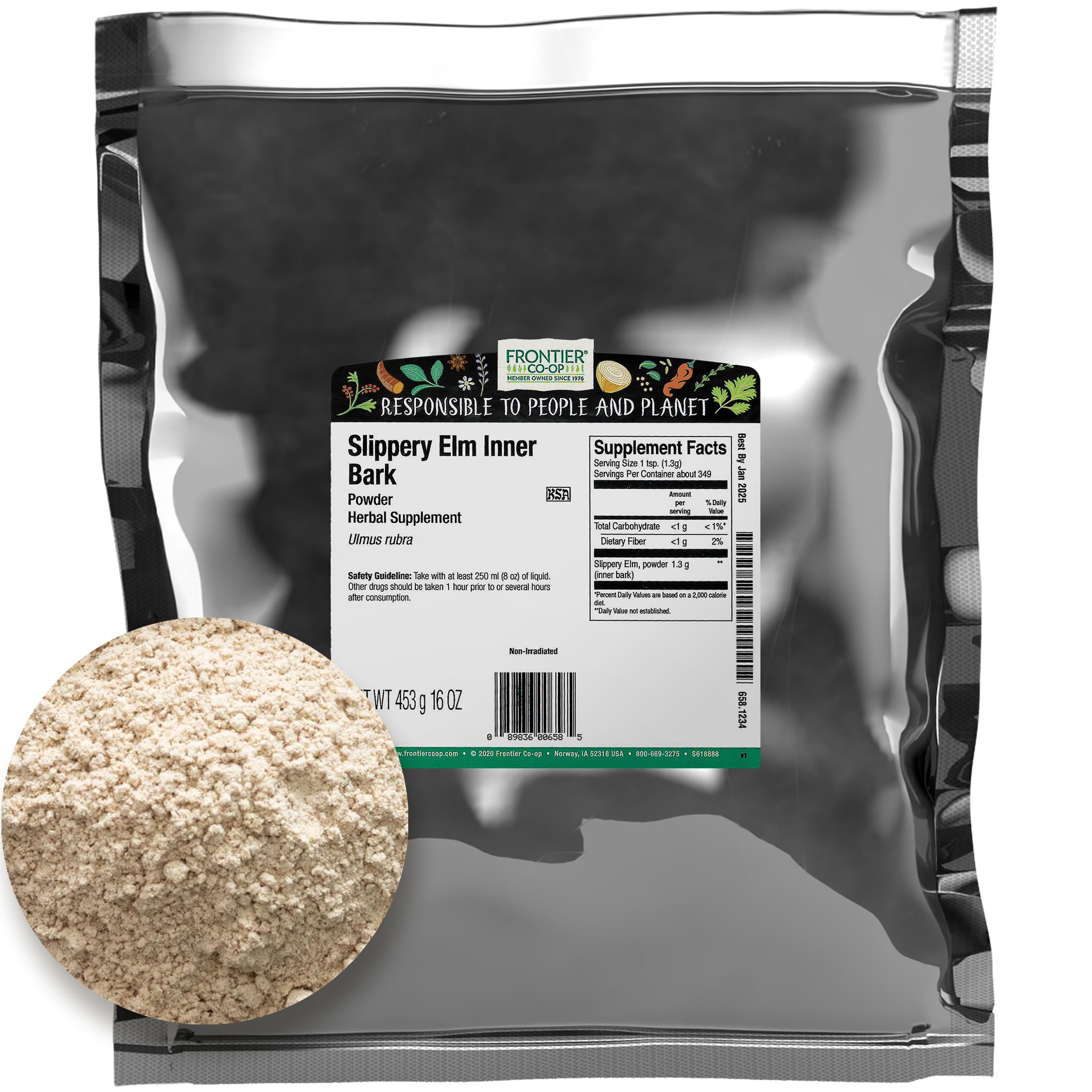 Amazon.com: Frontier Co-op Ground Wildcrafted Slippery Elm Inner Bark ...