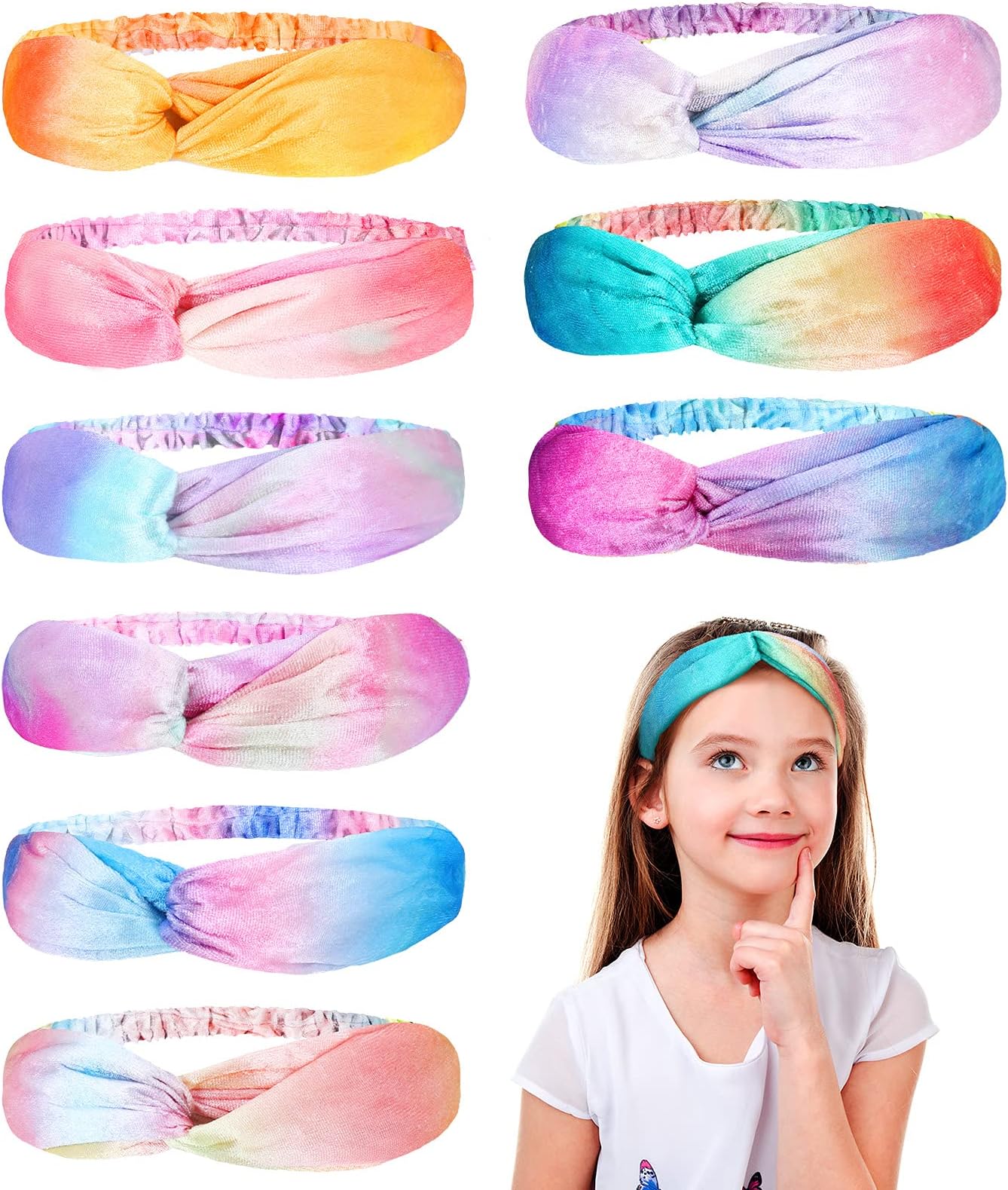 Amazon.com : Juexica 12 Pieces Wide Headbands for Girls Cute Elastic ...