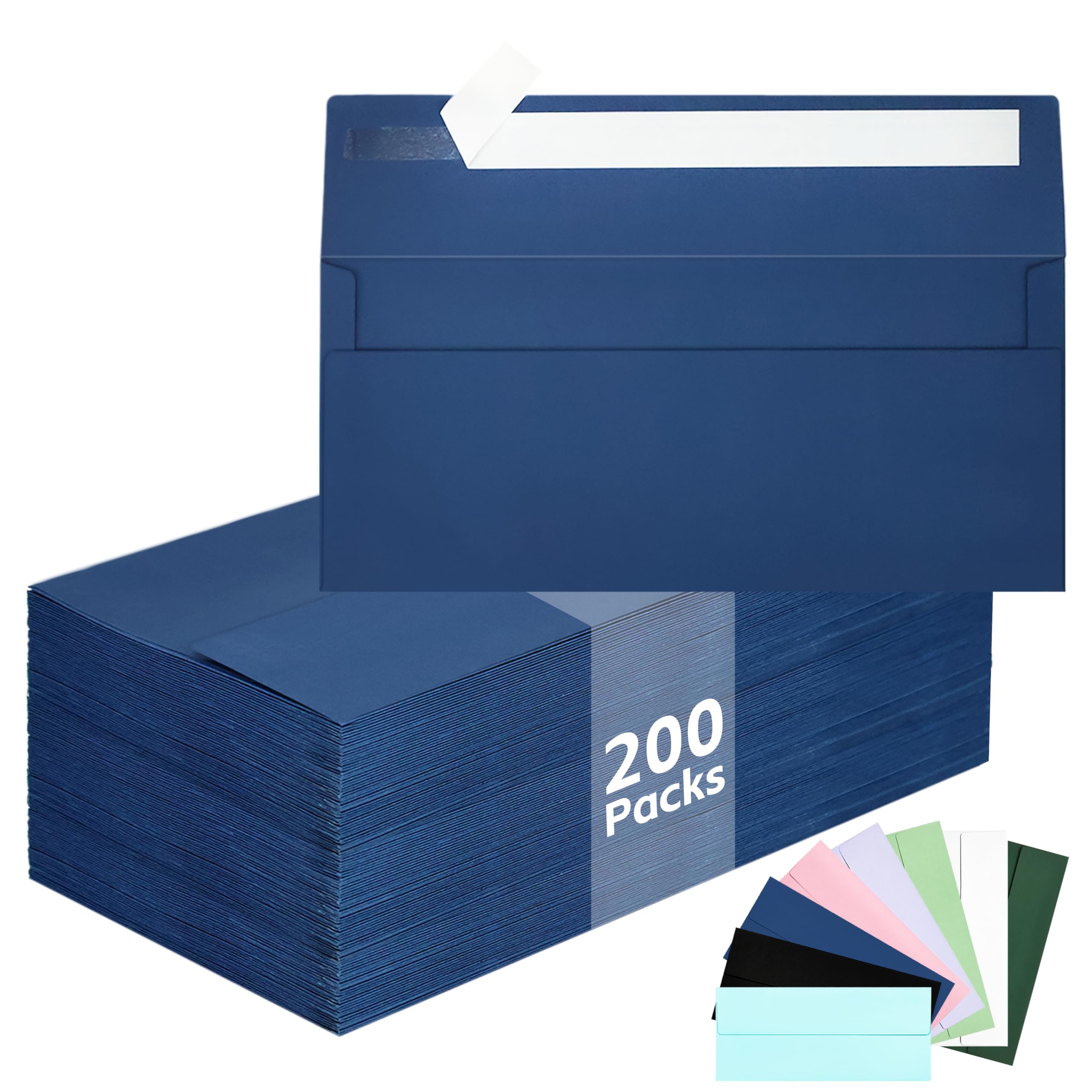 Amazon.com : Mulbozy 200 Pcs #10 Business Envelopes, Self Seal Standard ...