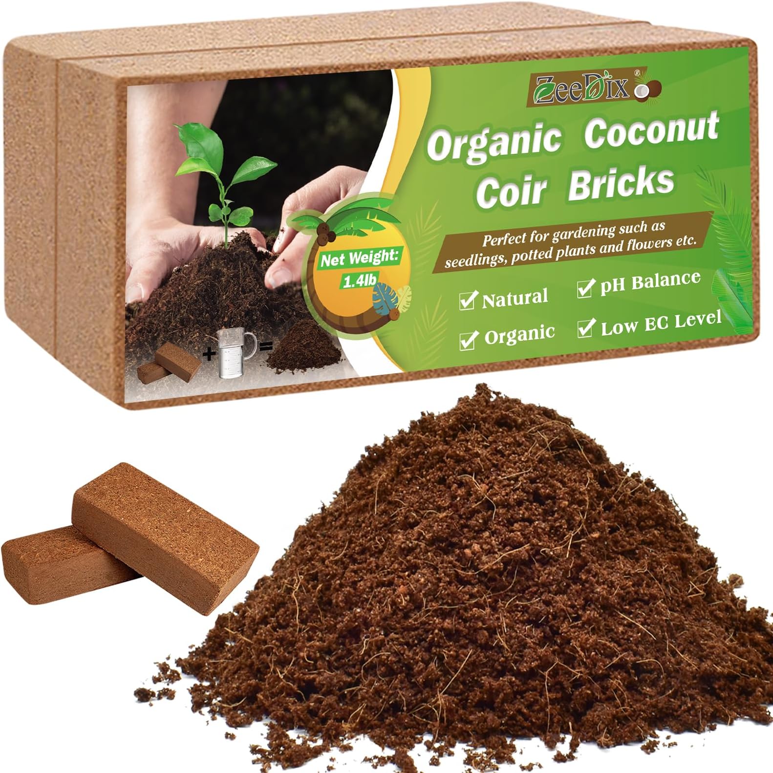 Amazon.com : Garden story 2Pcs (16 Quart) Coco Coir Brick for Reptiles ...
