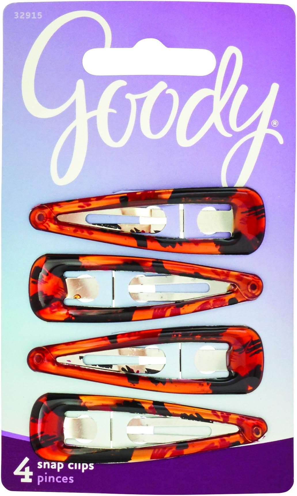 Amazon.com : Goody Metal Contour Hair Snap Clips - 6 Count, Brunette ...