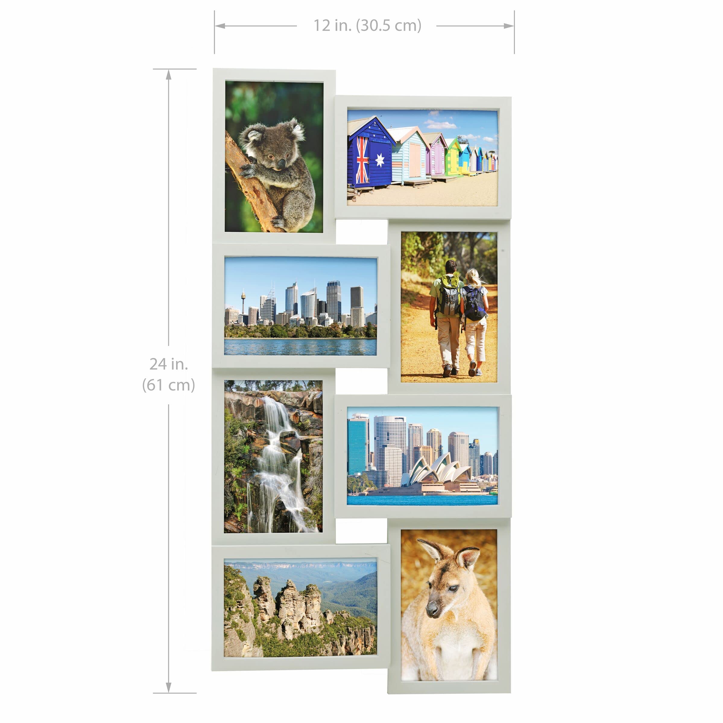 Snapklik.com : Melannco 18 X 23 Inch 8 Opening Photo Collage Frame