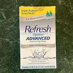 Amazon.com: Refresh Optive Advanced Eye Drops, 0.33 Fl Oz (Twin Pack ...
