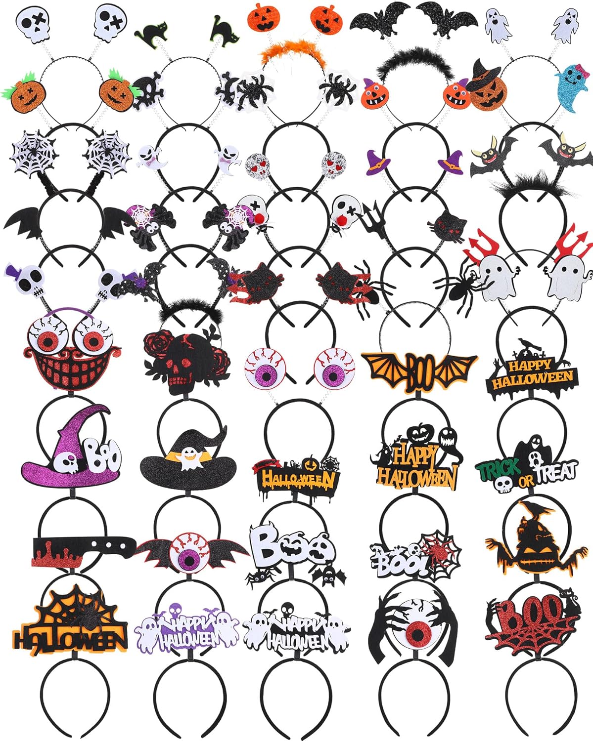 Amazon.com: Retrowavy 45 Pcs Halloween Headband Headwear for Party ...