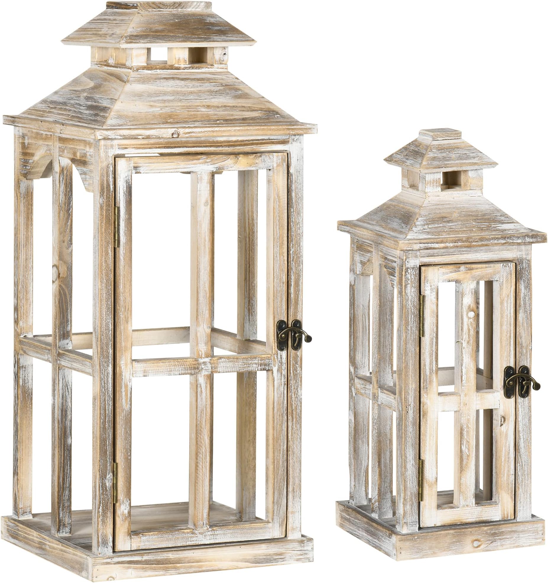 Amazon.com: Staymoment Large Outdoor Lanterns for Porch: Extra Big Wood ...