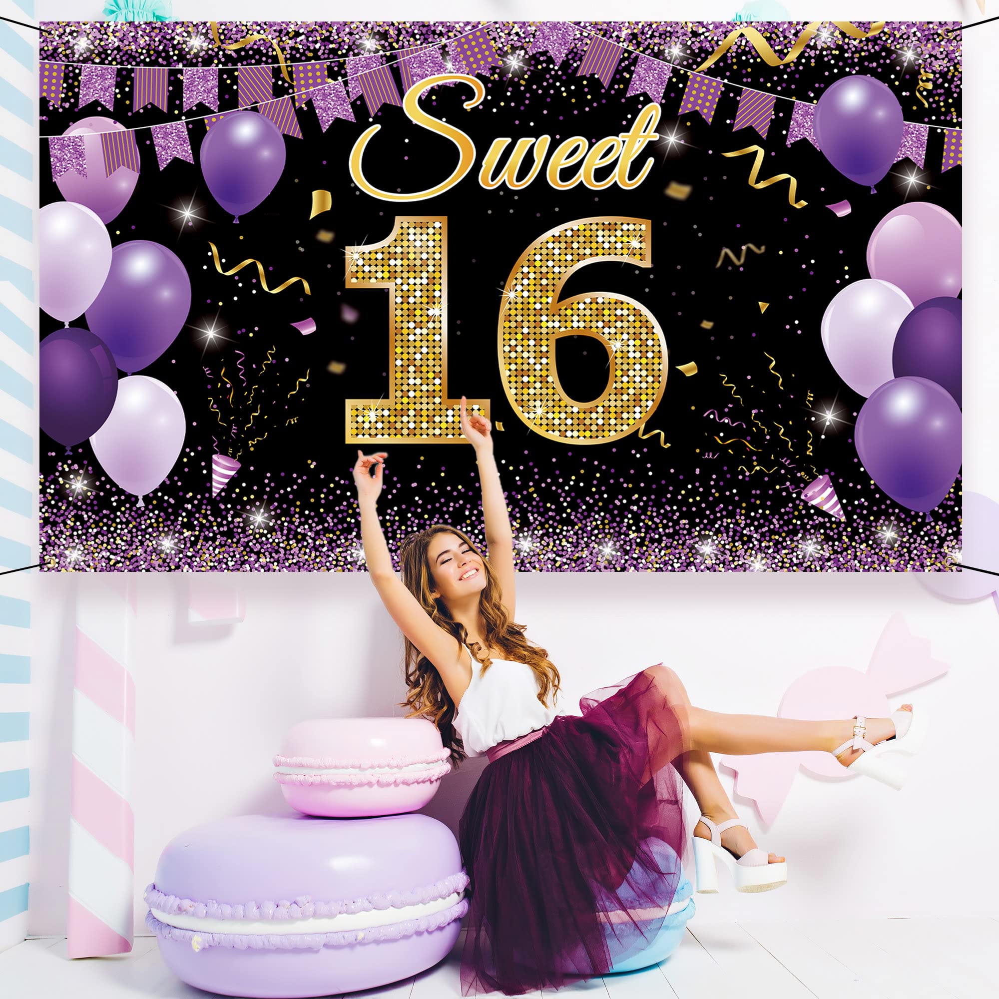 Sweet Sixteen Birthday Background
