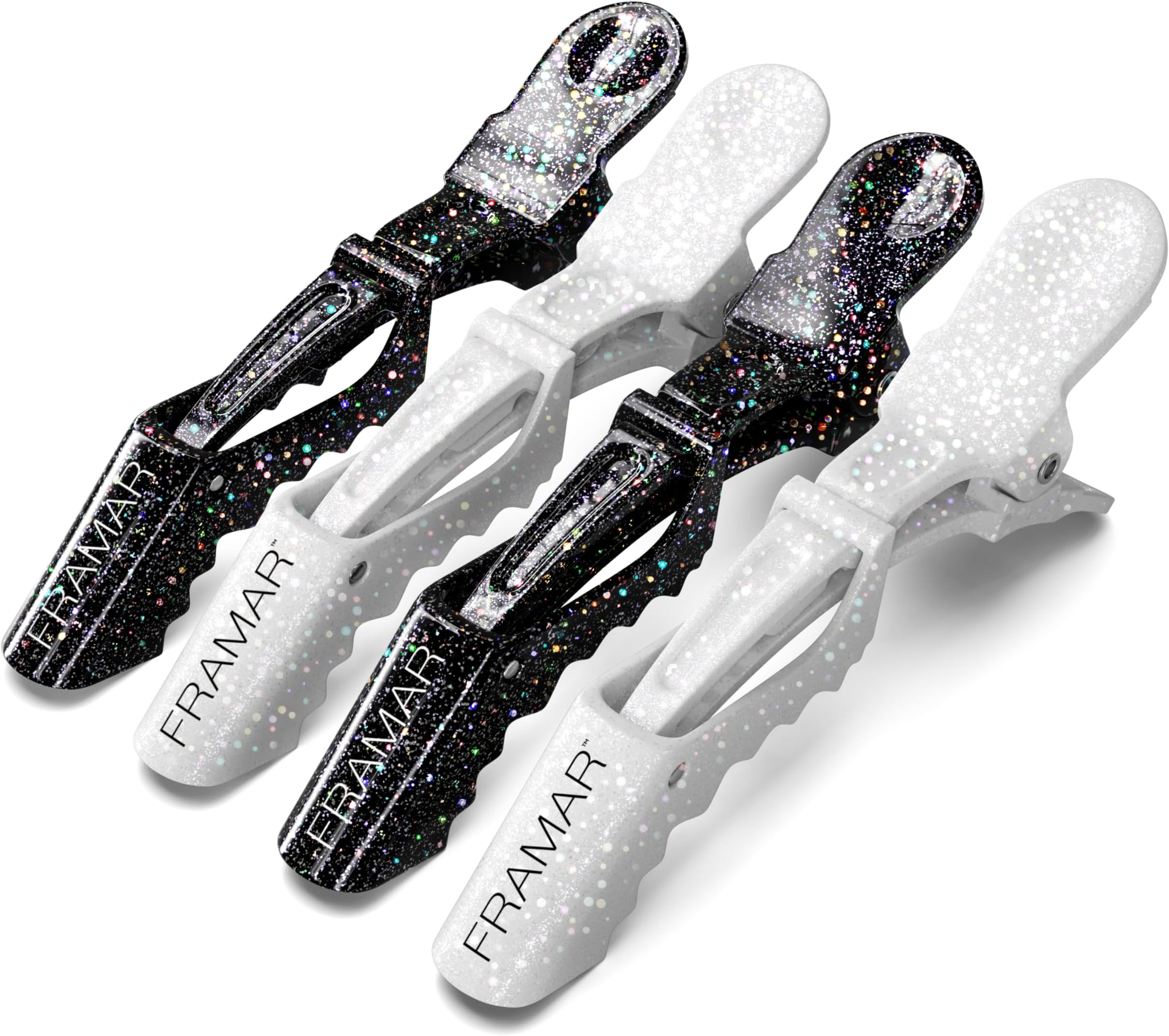 Amazon.com : FRAMAR Glitter Hair Clip Set - Alligator Clips For Hair Styling, Hair Styling Clips ...