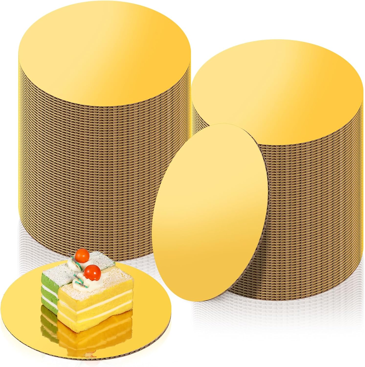 Amazon.com: Qulkws 60 Pack 4 Inch Golden Cake Base Mini Cake Boards ...